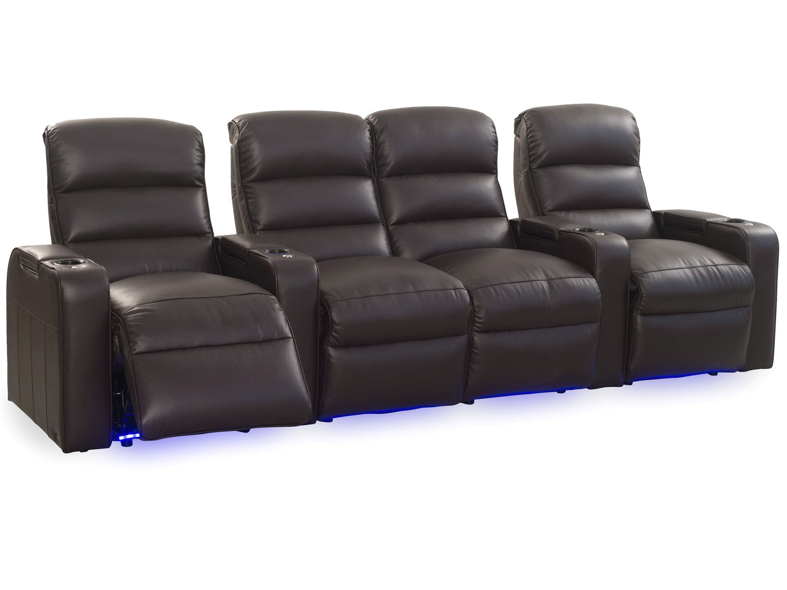 Octane Seating Magnum LHR Theater Seats in Brown Top Grain Leather ...