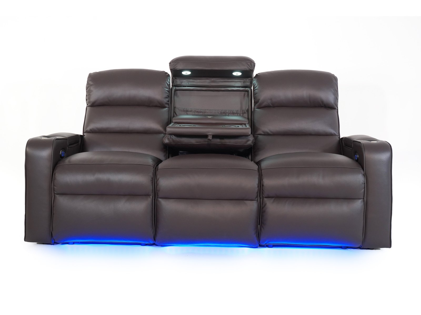 Octane Magnum LHR Power Reclining Sofa with Power Headrest | Espresso Brown