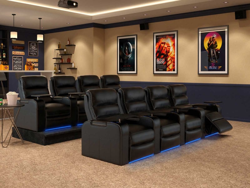 Home Theater Riser Platform | Hardwood Frame | 7.75 x 45 Inches
