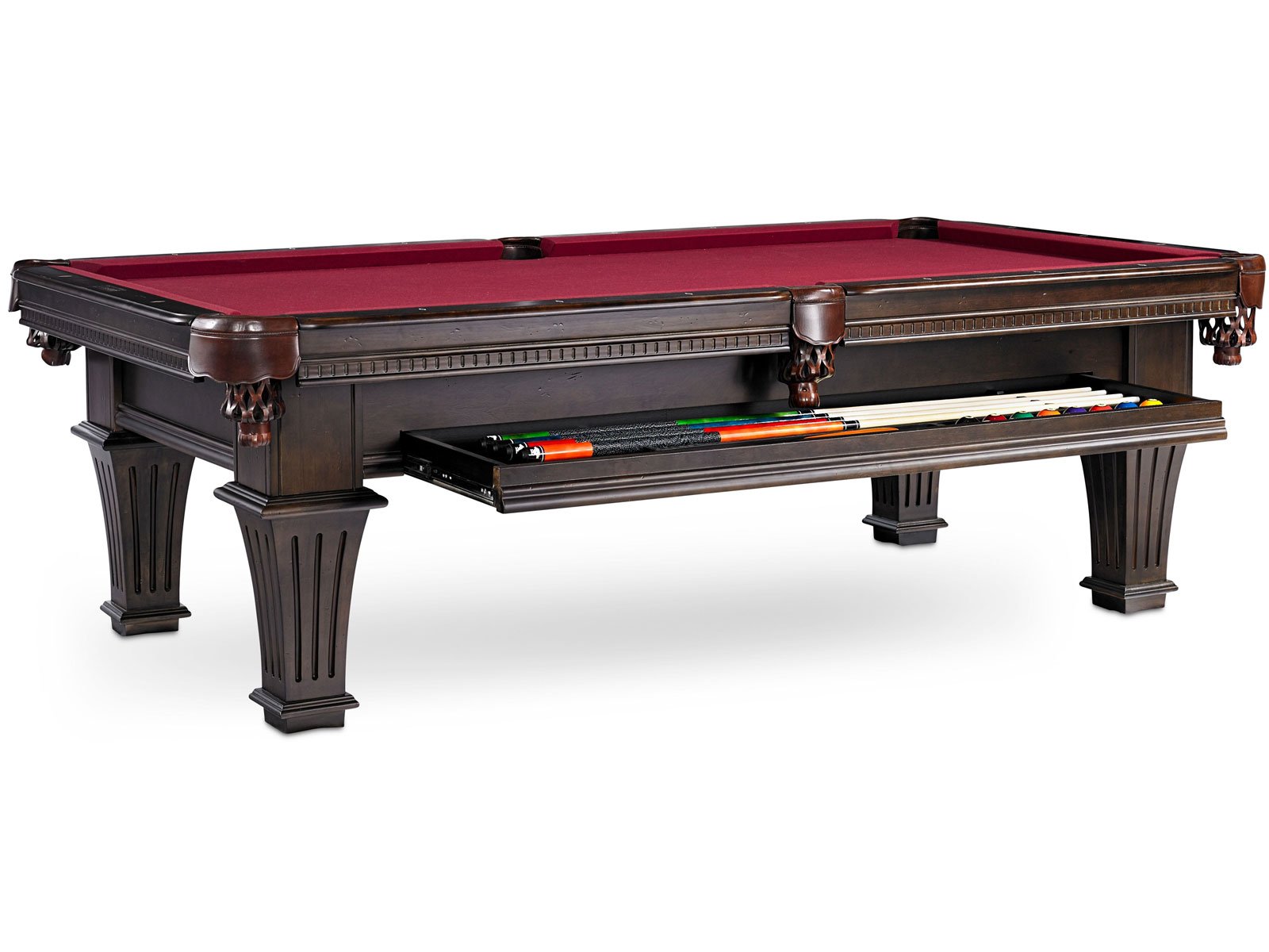 Talbot Slate Pool Table with Storage Drawer